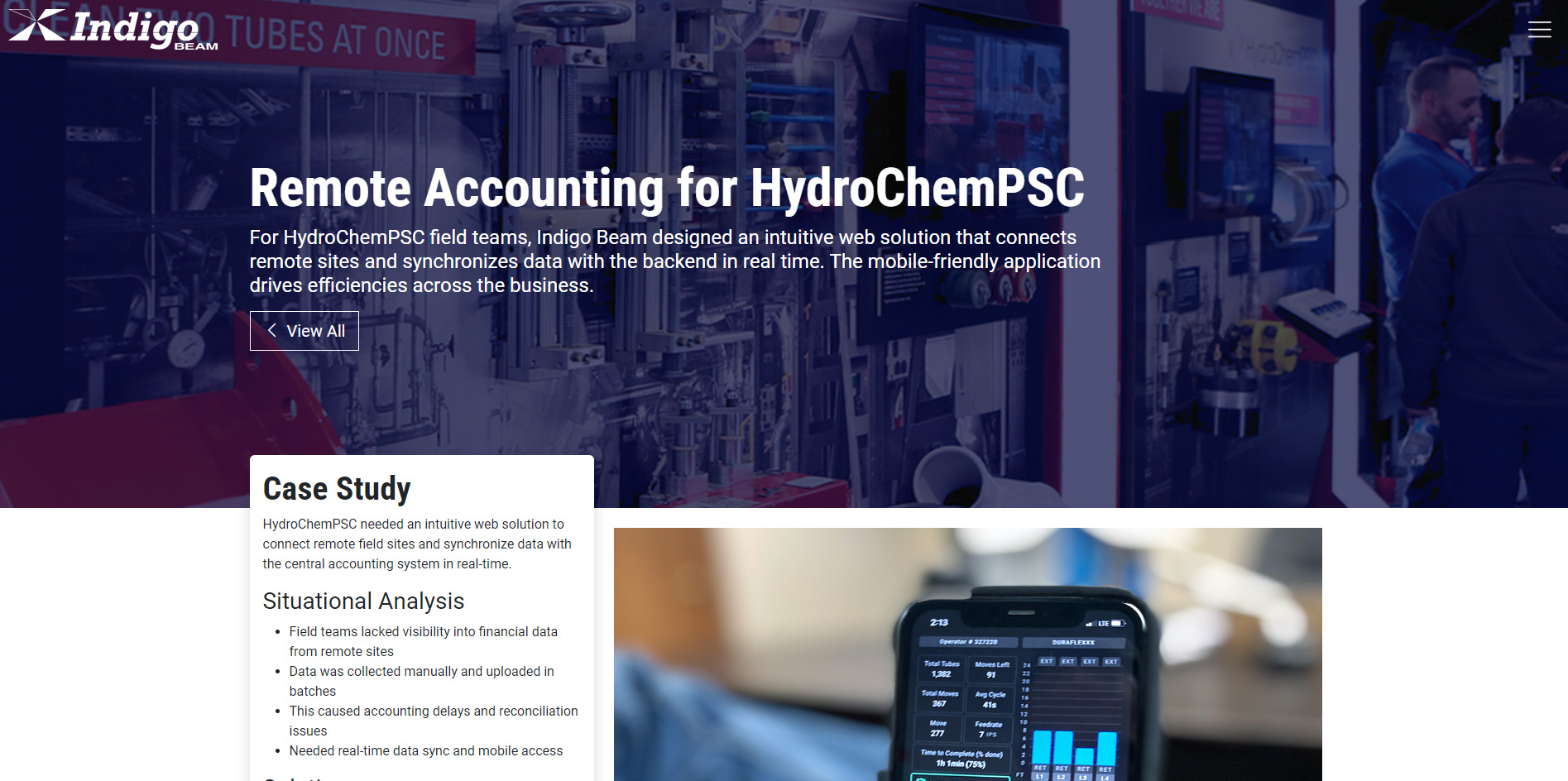 Indigo Beam | Remote Accounting for HydroChemPSC