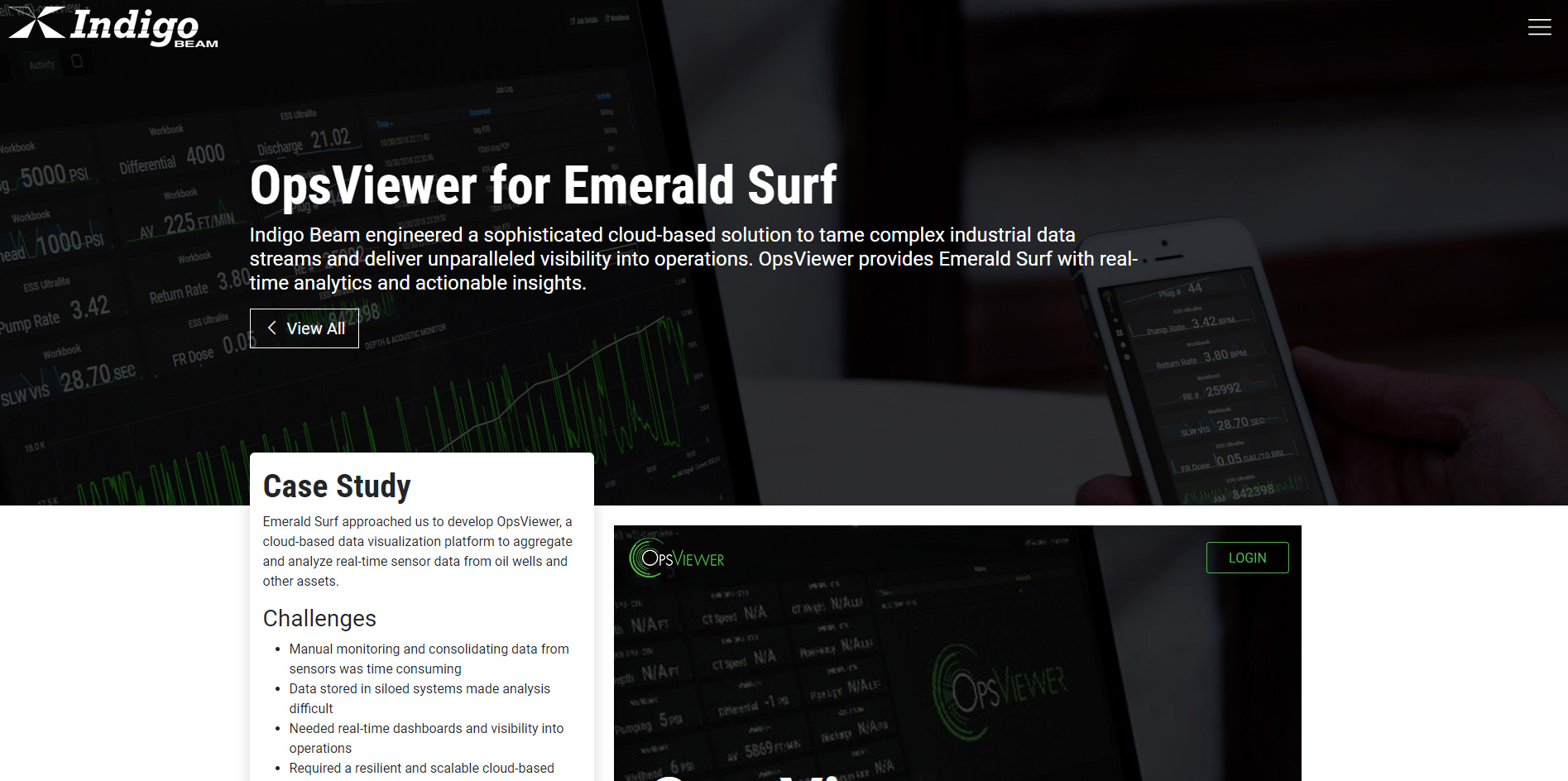 Indigo Beam | OpsViewer for Emerald Surf Case Study